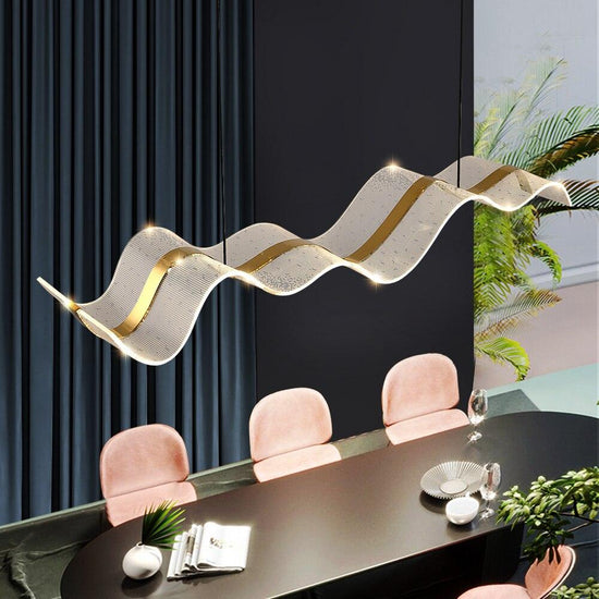 Wave Led Strip Chandelier – Creating Coziness