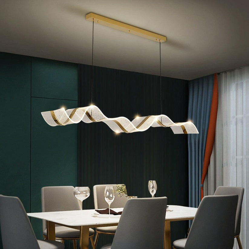 Wave Led Strip Chandelier – Creating Coziness